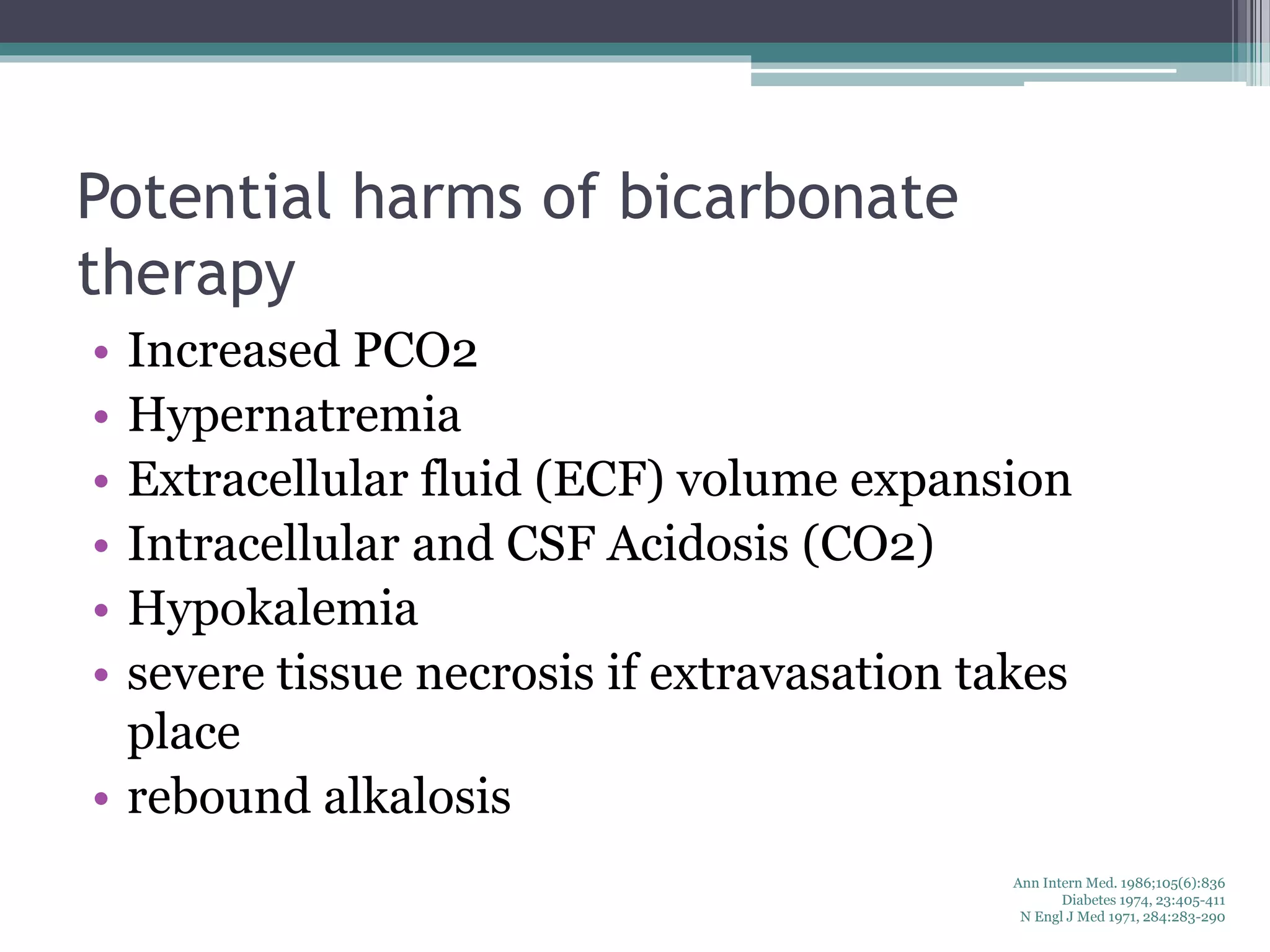 Sodium bicarbonate in acidosis | PPTX