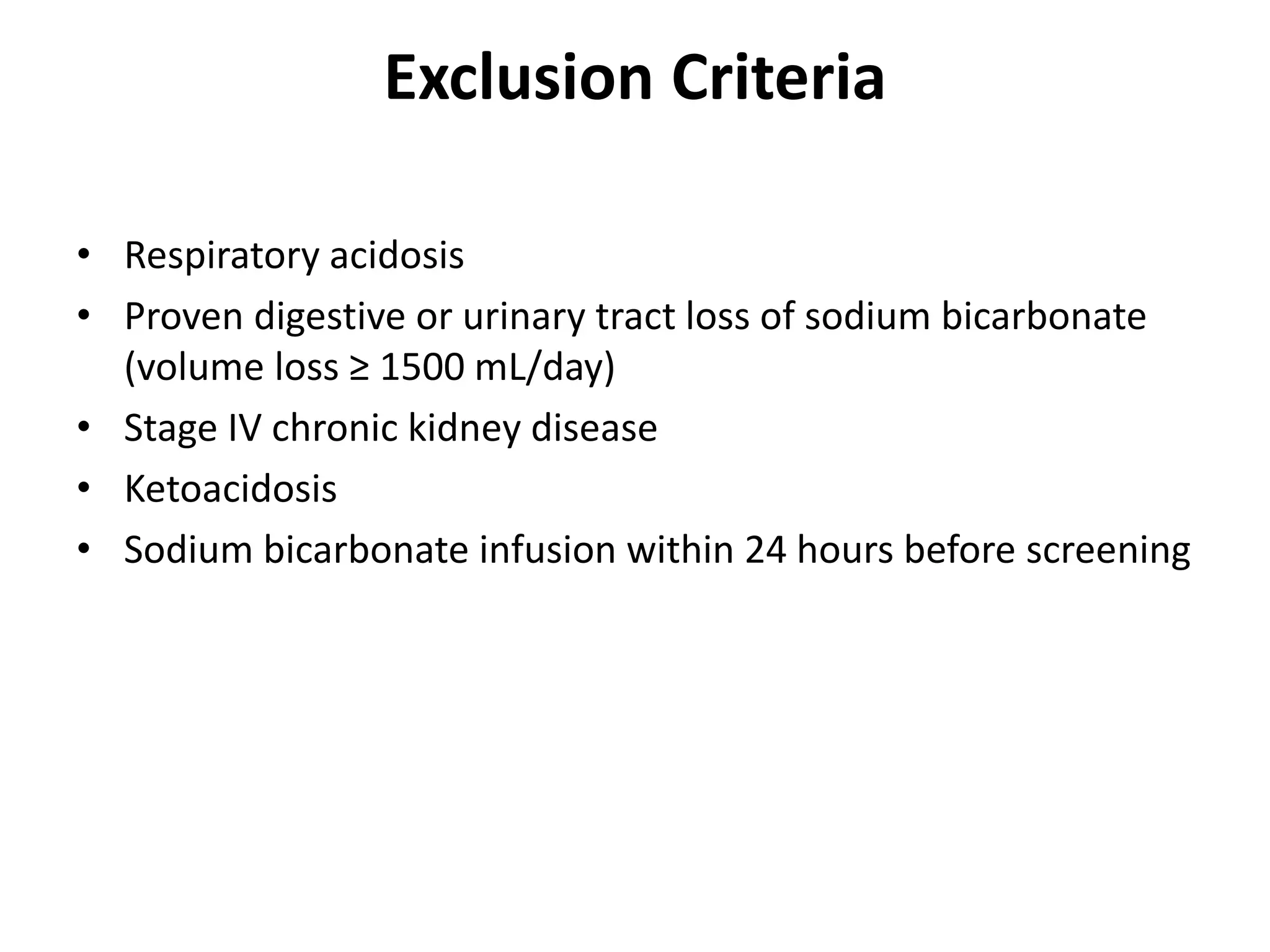 Sodium bicarbonate therapy for patients with severe metabolic | PPTX