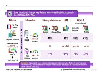 Sodium bicarbonate therapy for patients with severe metabolic | PPTX