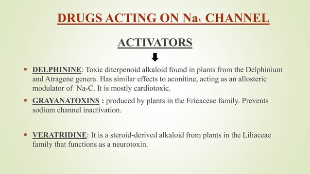 Sodium channel modulator | PPTX