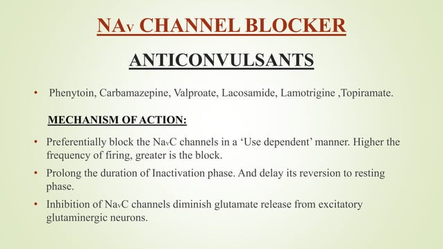 Sodium channel modulator | PPTX
