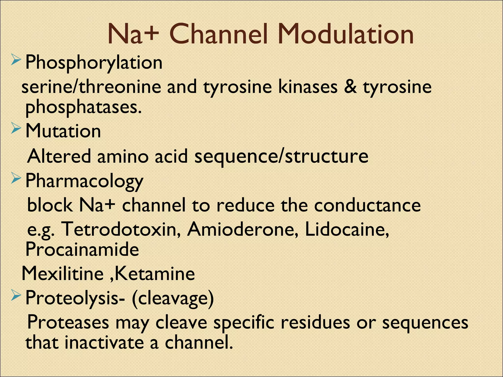 Sodium channel modulators | PPT