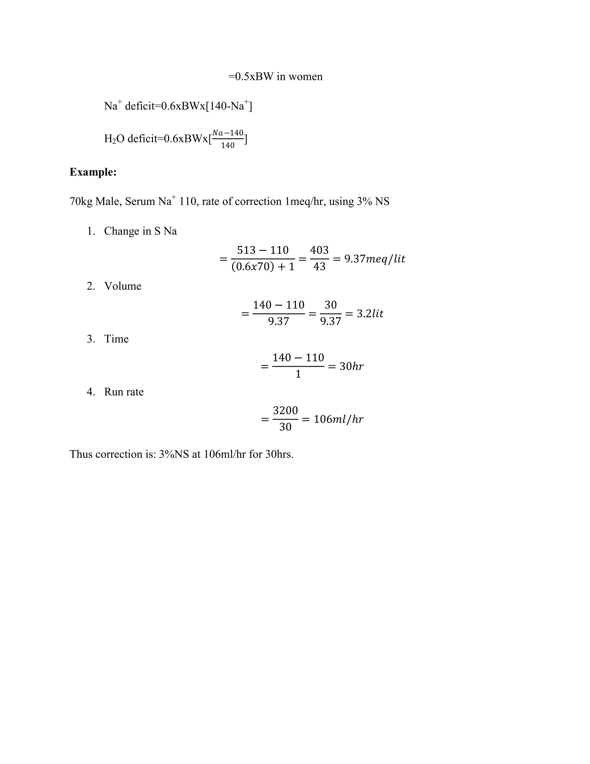 Sodium correction formula | PDF