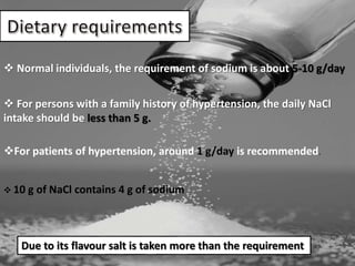 sodium and its medical importance for medical students | PPTX