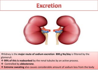 sodium and its medical importance for medical students | PPTX