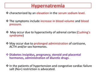 sodium and its medical importance for medical students | PPTX