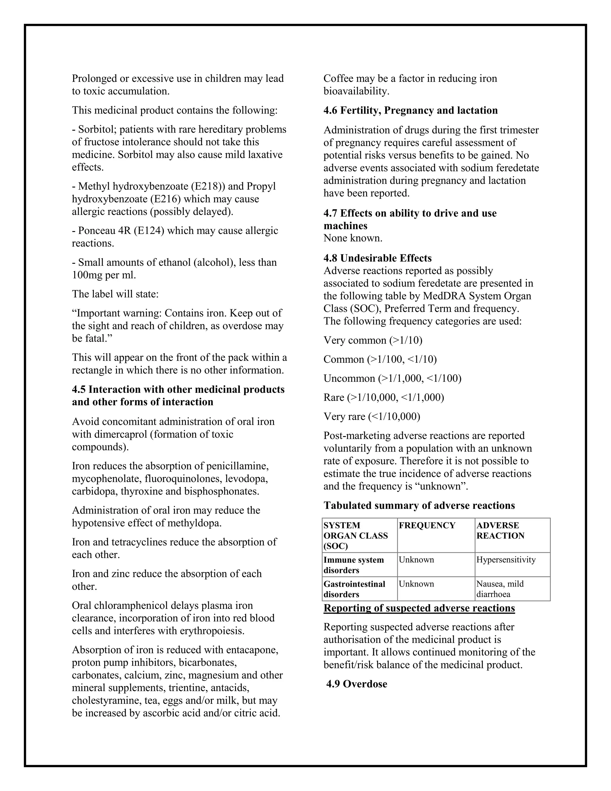 Sodium feredetate 190mg per 5ml oral solution smpc taj pharmaceuticals ...