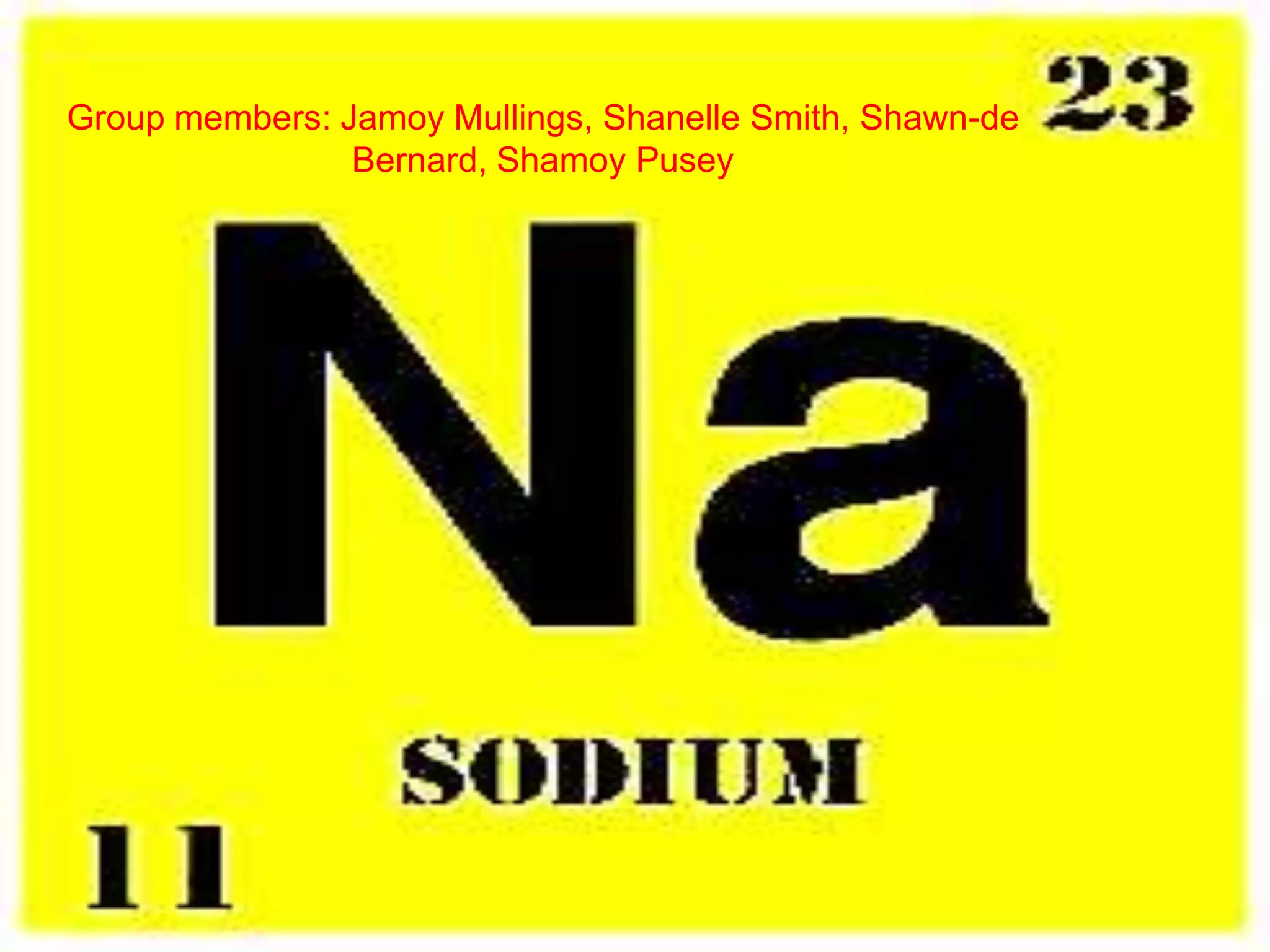 Sodium group | PPT