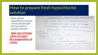 Sodium hypochlorite solution dr mahesh kumar | PDF