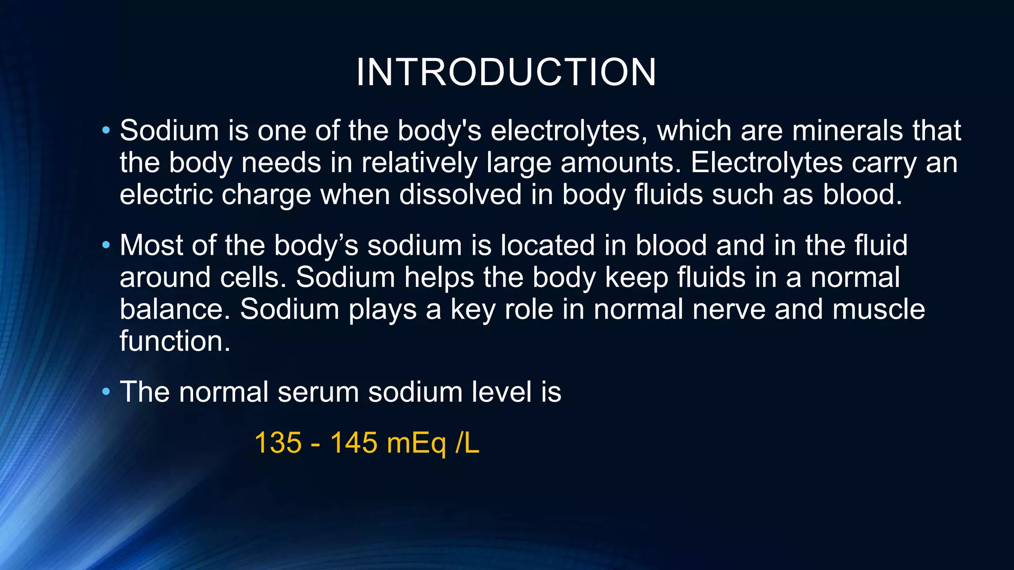 Nursing Management of Sodium imbalance | PPT