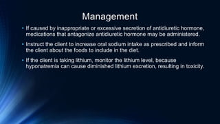 Nursing Management of Sodium imbalance | PPTX