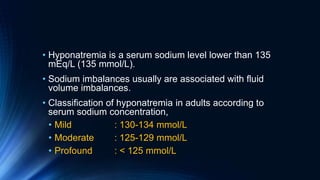 Nursing Management of Sodium imbalance | PPTX