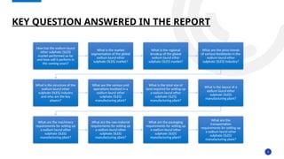 Setting up a SLES Manufacturing Plant Report | PPT