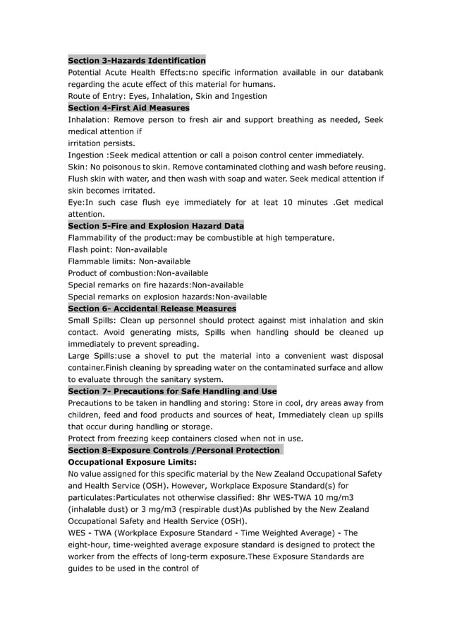 Msds Sodium lignosulfonate | PDF | First Aid | Injuries
