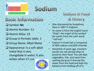 Sodium & magnesium | PPT