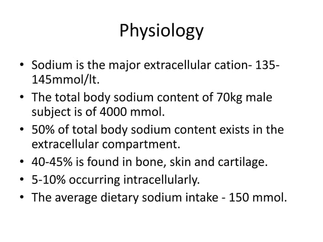 Sodium metabolism and disorders | PPTX | Endocrine and Metabolic ...
