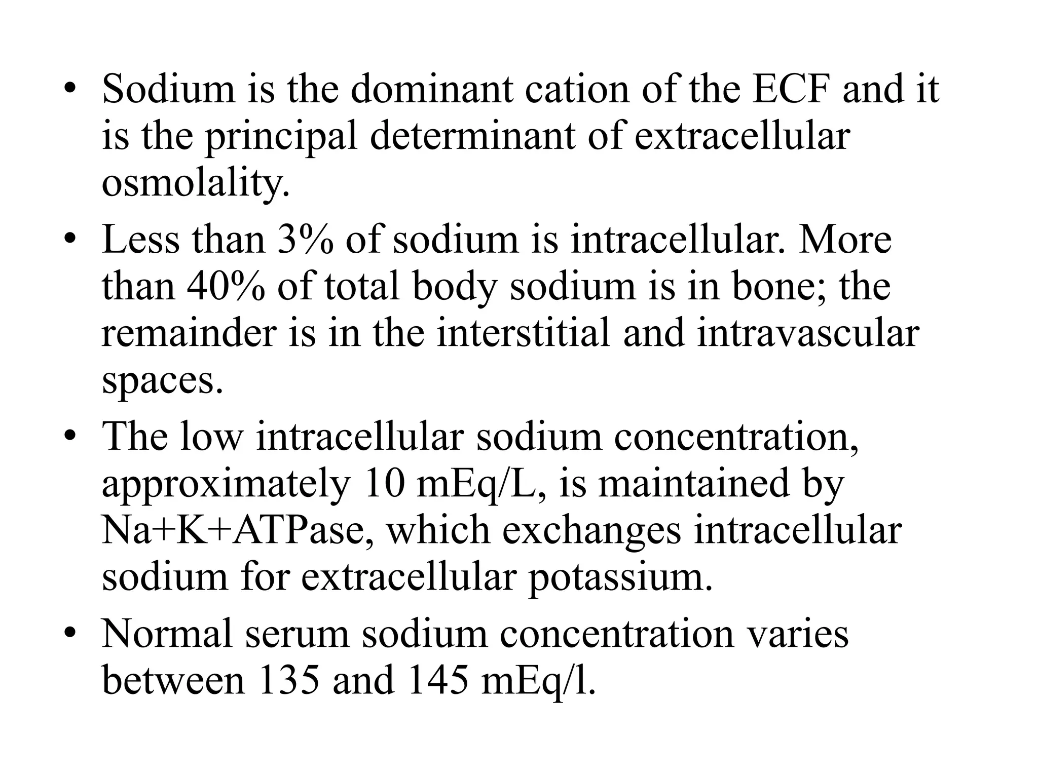 Sodium metabolism, hyponatraemia & hypernatraemia | PPT