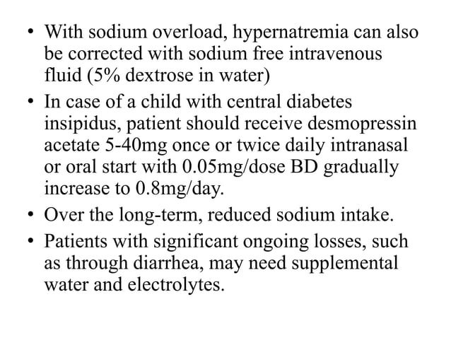 Sodium metabolism, hyponatraemia & hypernatraemia | PPT
