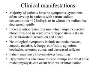 Sodium metabolism, hyponatraemia & hypernatraemia | PPT