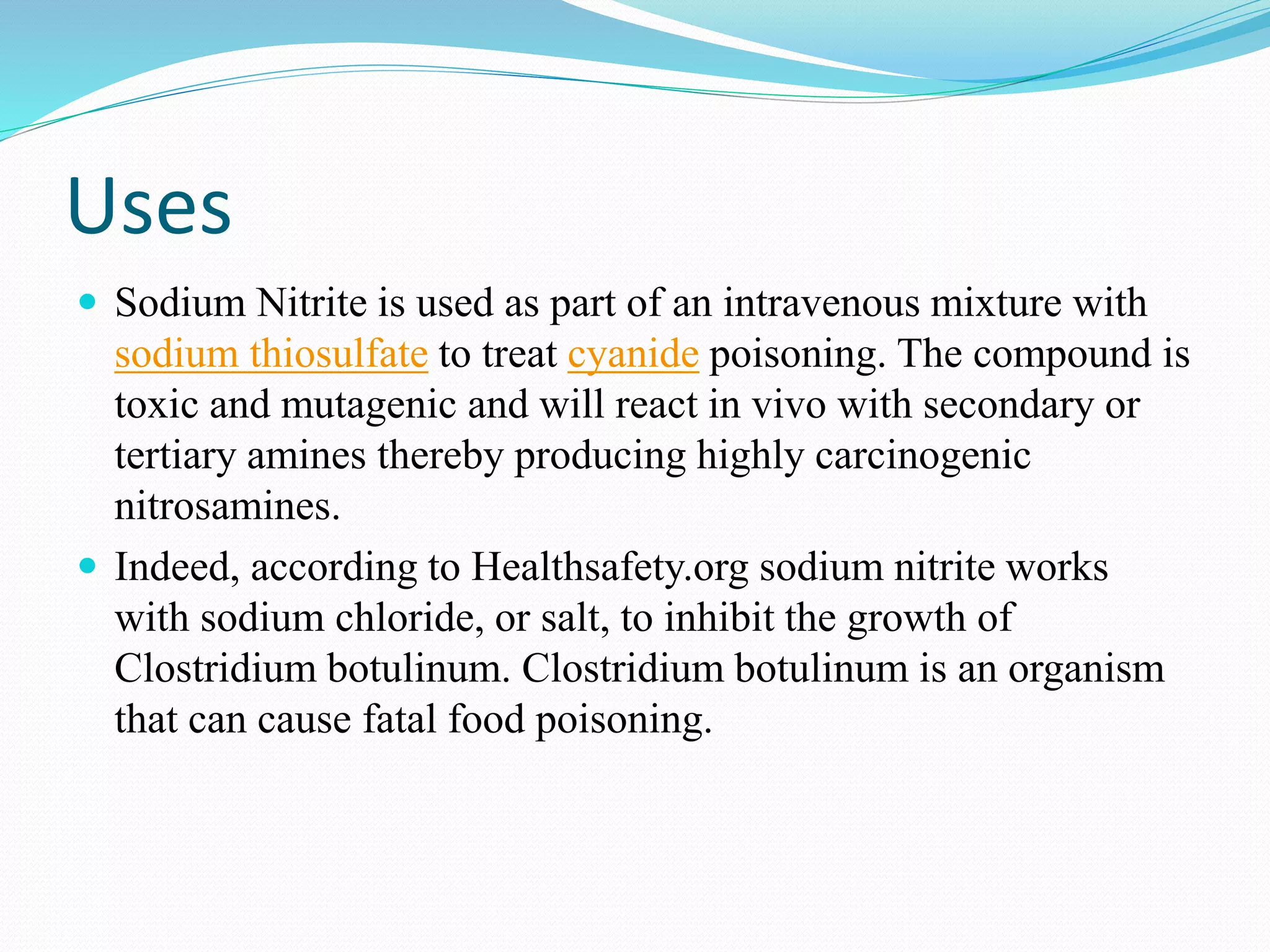 Sodium nitrite | PDF