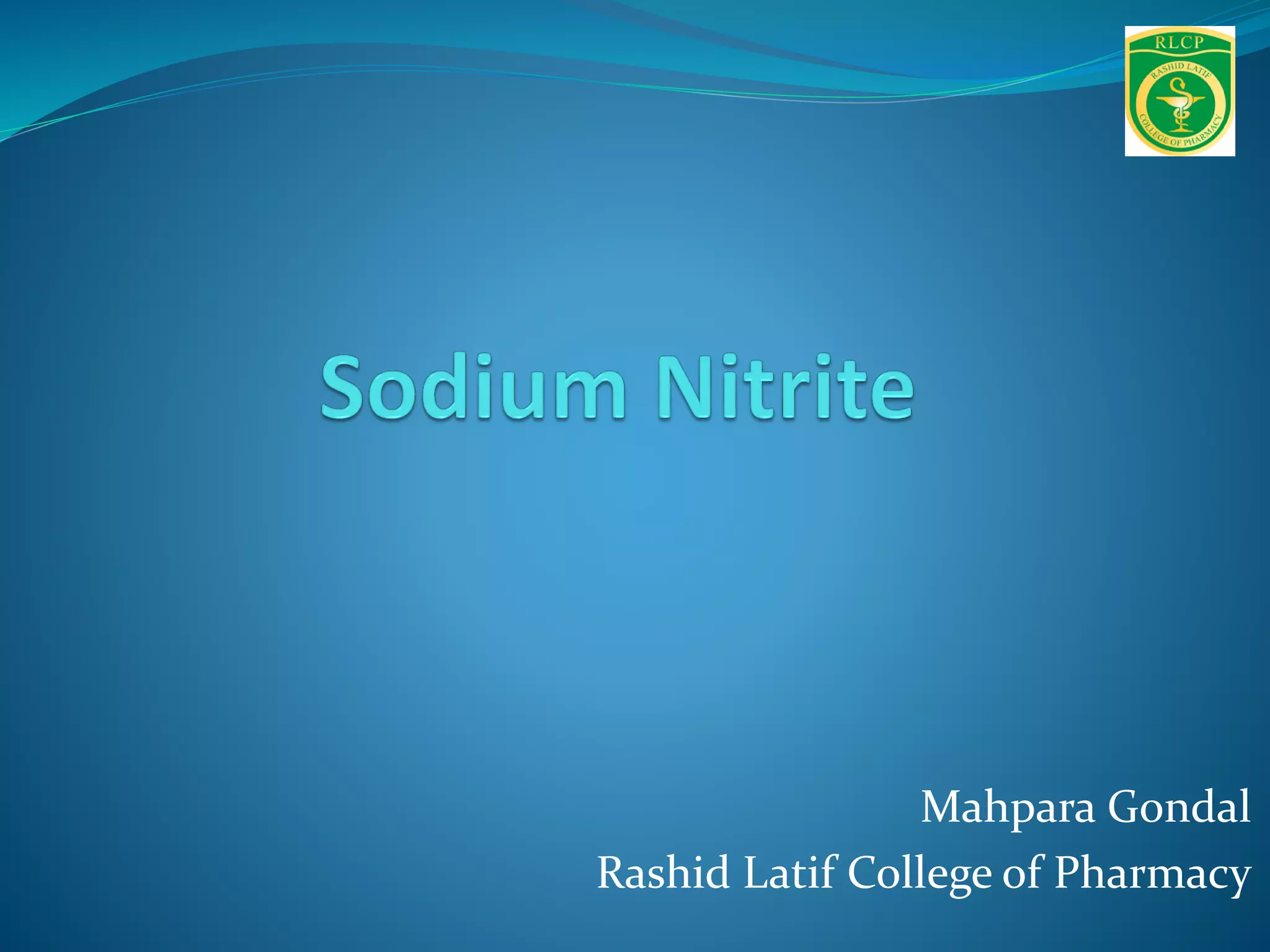 Sodium nitrite | PPT