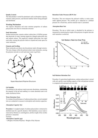 Sodium Polyacrylate (Super Absorbent Polymer) Overview | PDF