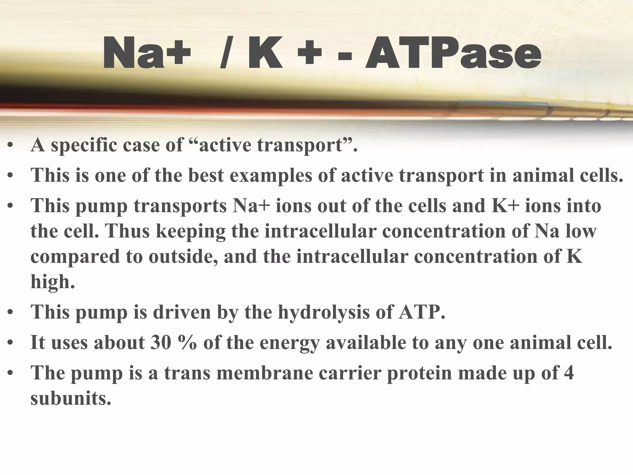 Sodium potassium pump | PPT