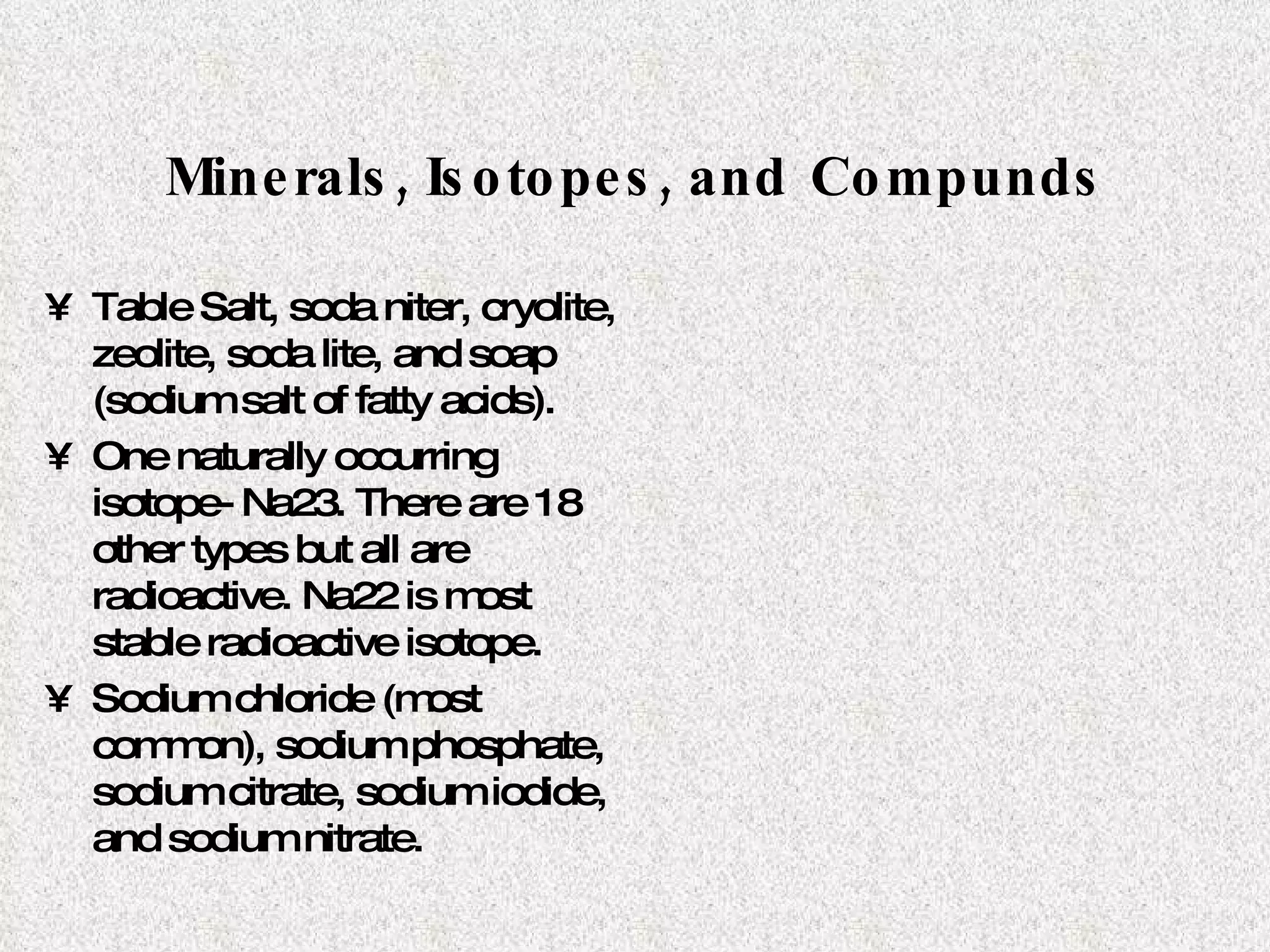 Sodium Powerpoint | PPT