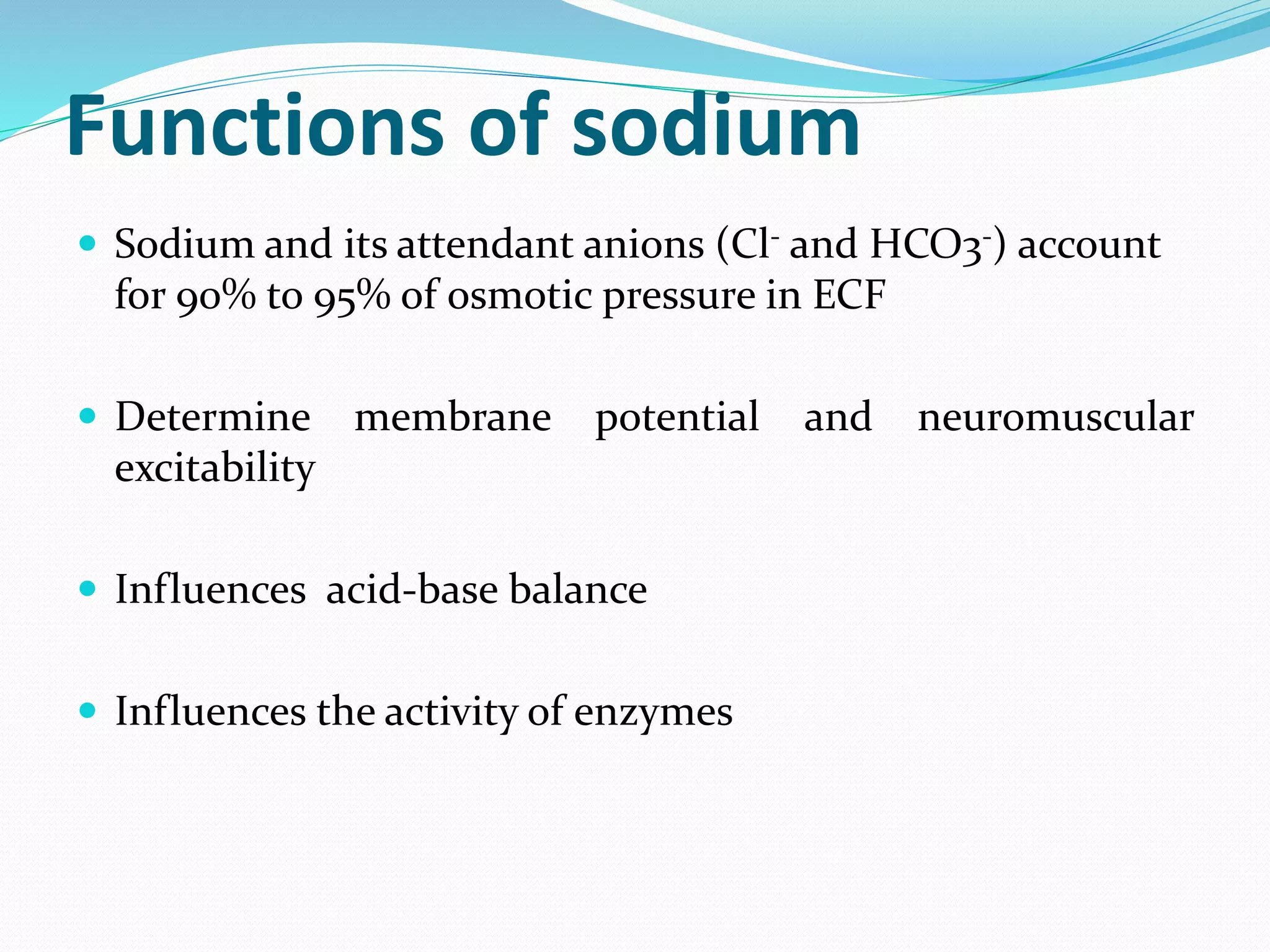 Sodium homeostasis | PPTX