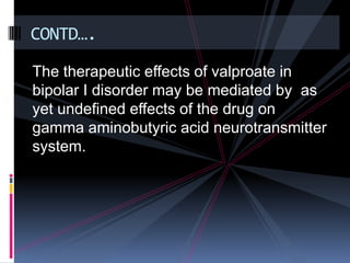 Sodium valproate ppt | PPTX