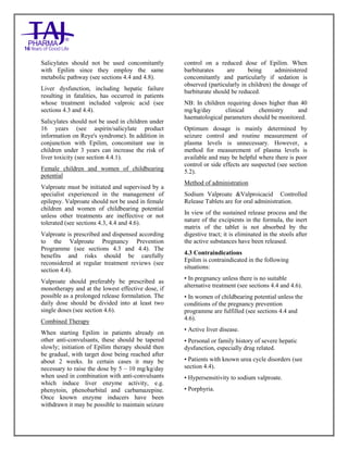 Sodium Valproate & Valproic Acid CR Tablets 500mg Taj Pharma SmPC | PDF