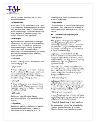 Sodium Valproate & Valproic Acid CR Tablets 500mg Taj Pharma SmPC | PDF