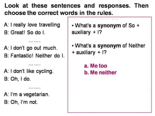 So do I / Neither do I | PPT