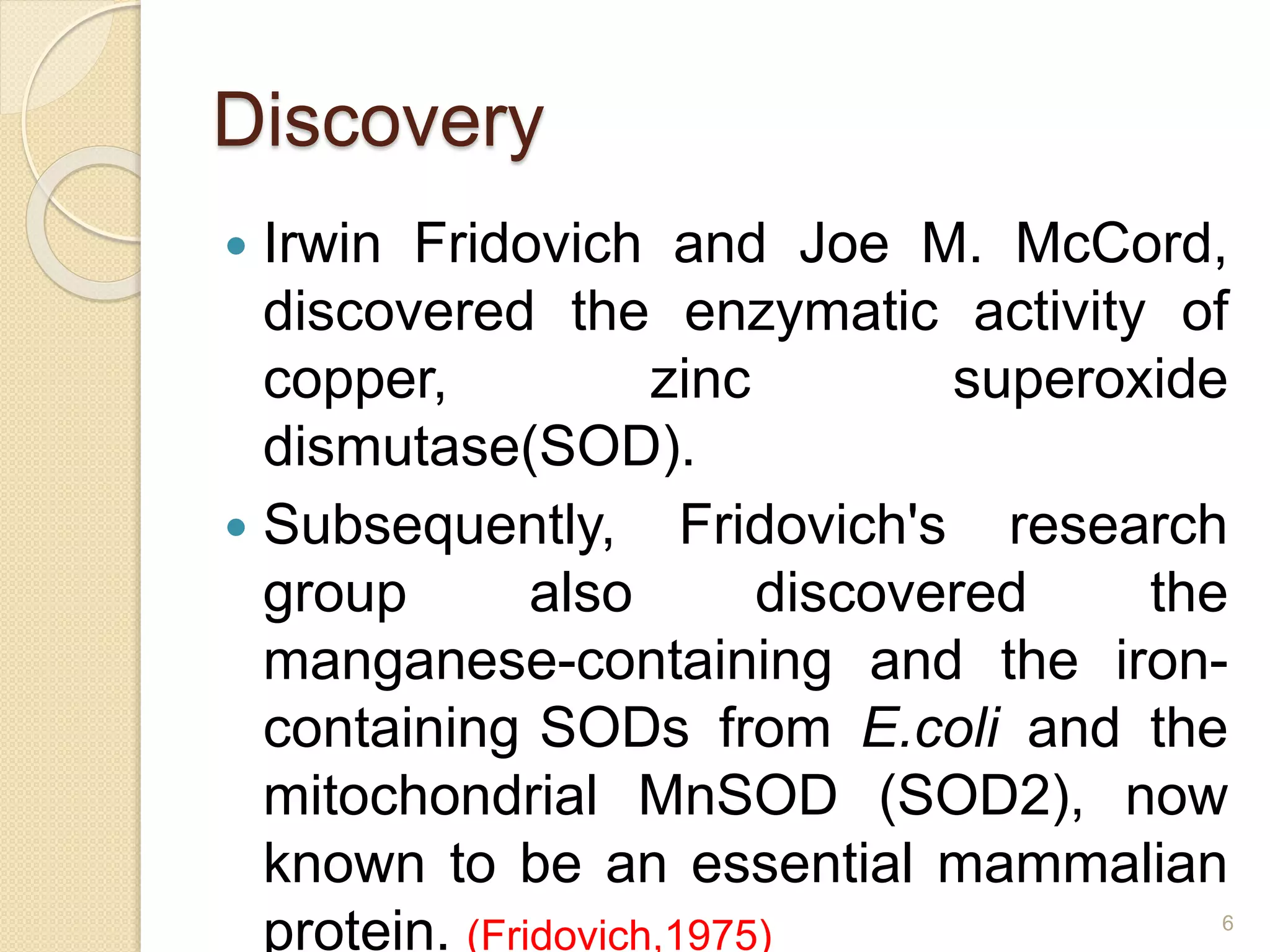 superoxide dissmutase | PPTX
