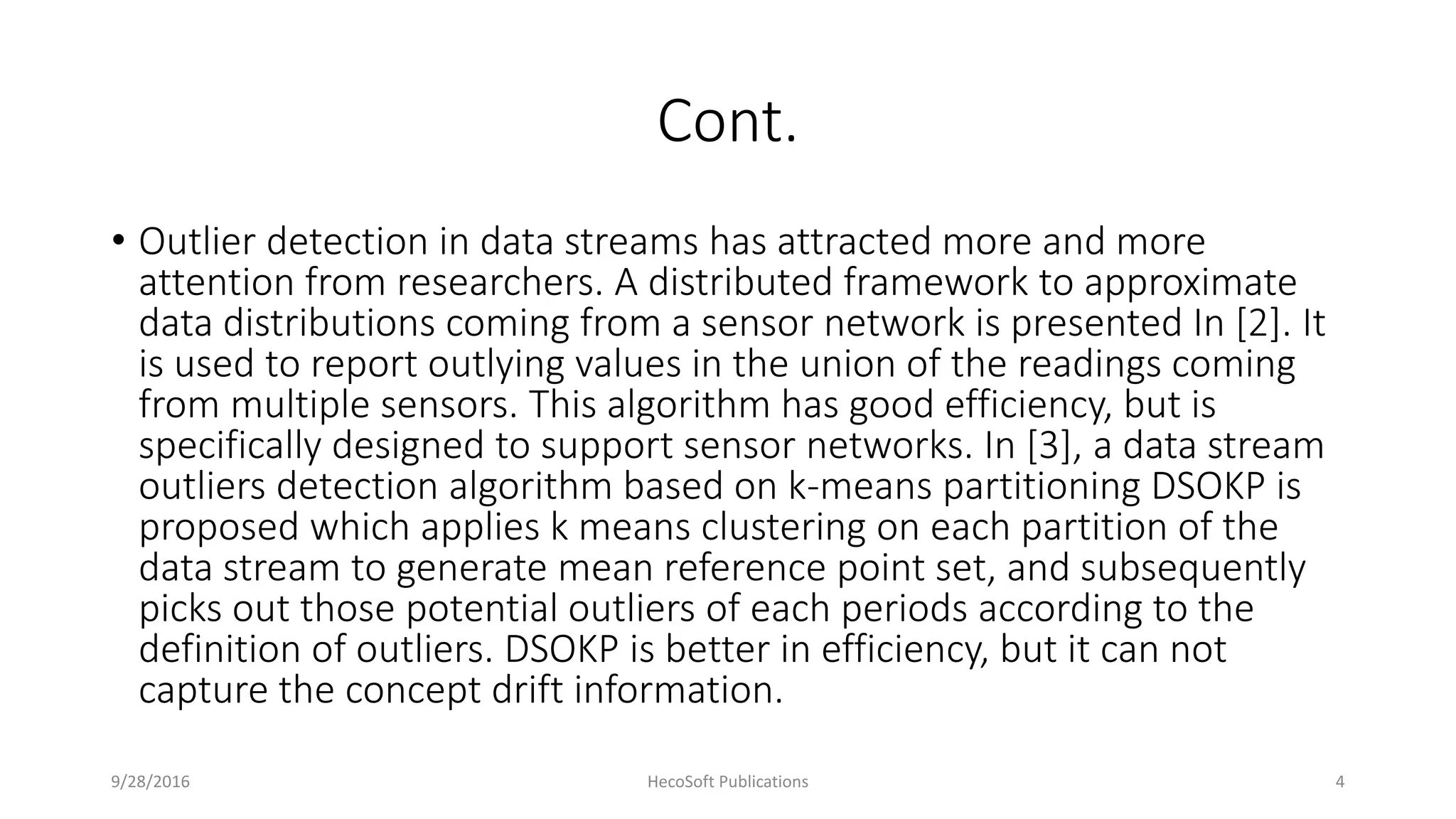 Data Stream Outlier Detection Algorithm | PPT Data Stream Outlier Detection Algorithm | PPT