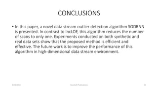 Data Stream Outlier Detection Algorithm | PPT