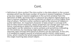 Data Stream Outlier Detection Algorithm | PPT