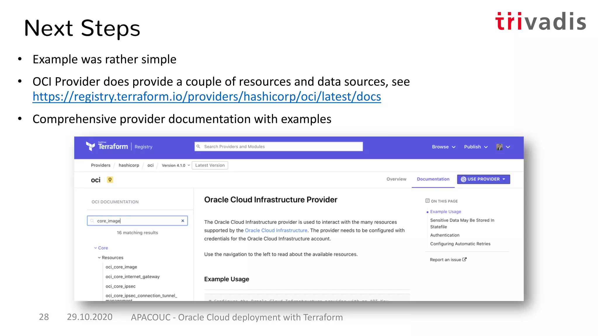 Oracle Cloud deployment with Terraform | PPT