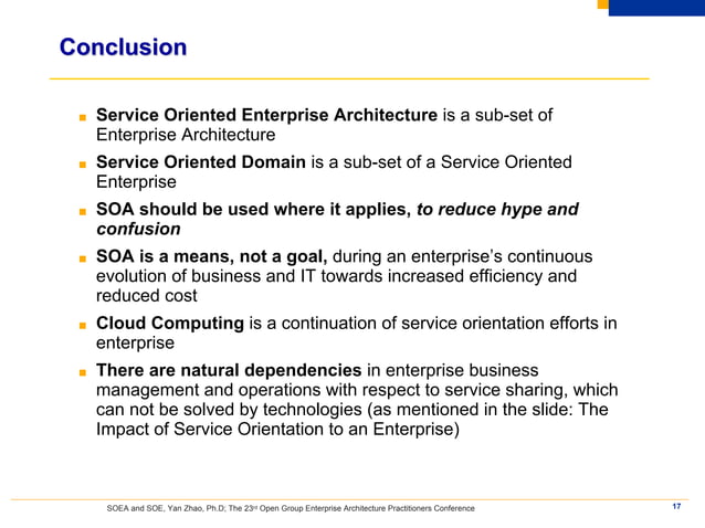 Service Oriented Enterprise Architecture and Service Oriented Enterprise | PPT