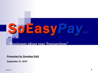 So Easy Pay Presentation | PPT