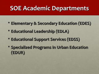 SOE Leadership Spring 2016.Dept.Prog