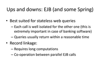 Ups and downs of enterprise Java app in a research setting | PPTX