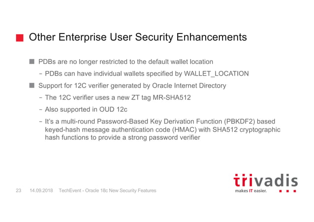TechEvent Oracle 18c New Security Features | PPT