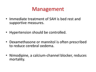 subarachnoid hemorrhage | PPT