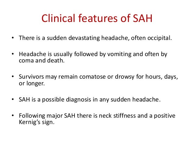 subarachnoid hemorrhage