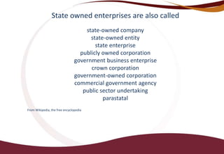 State Owned Enterprises (SOEs) | PPSX
