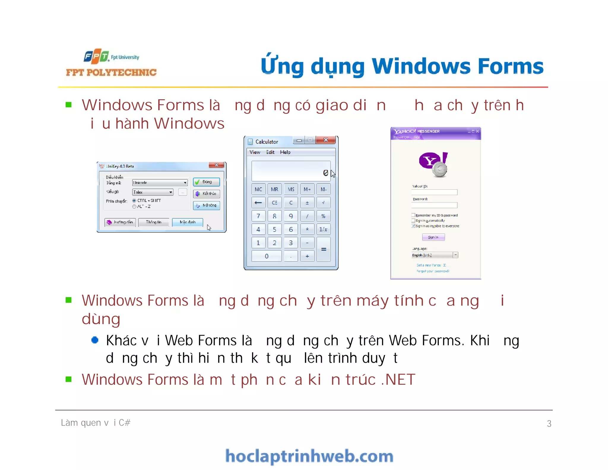 Bài 1 - Làm quen với C# - Lập trình winform | PDF