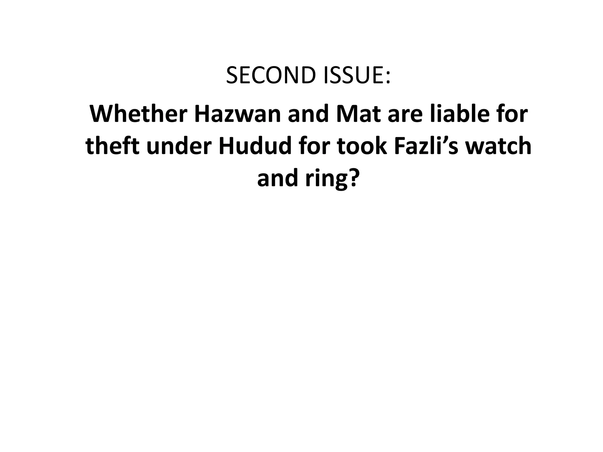 theft punishment HUDUD law | PPTX
