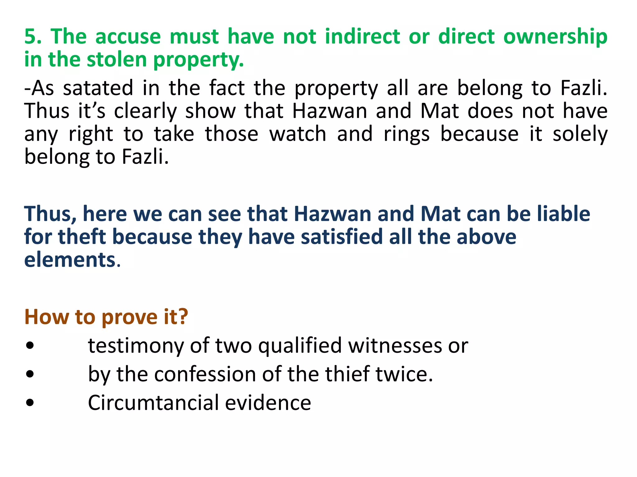 theft punishment HUDUD law | PPTX