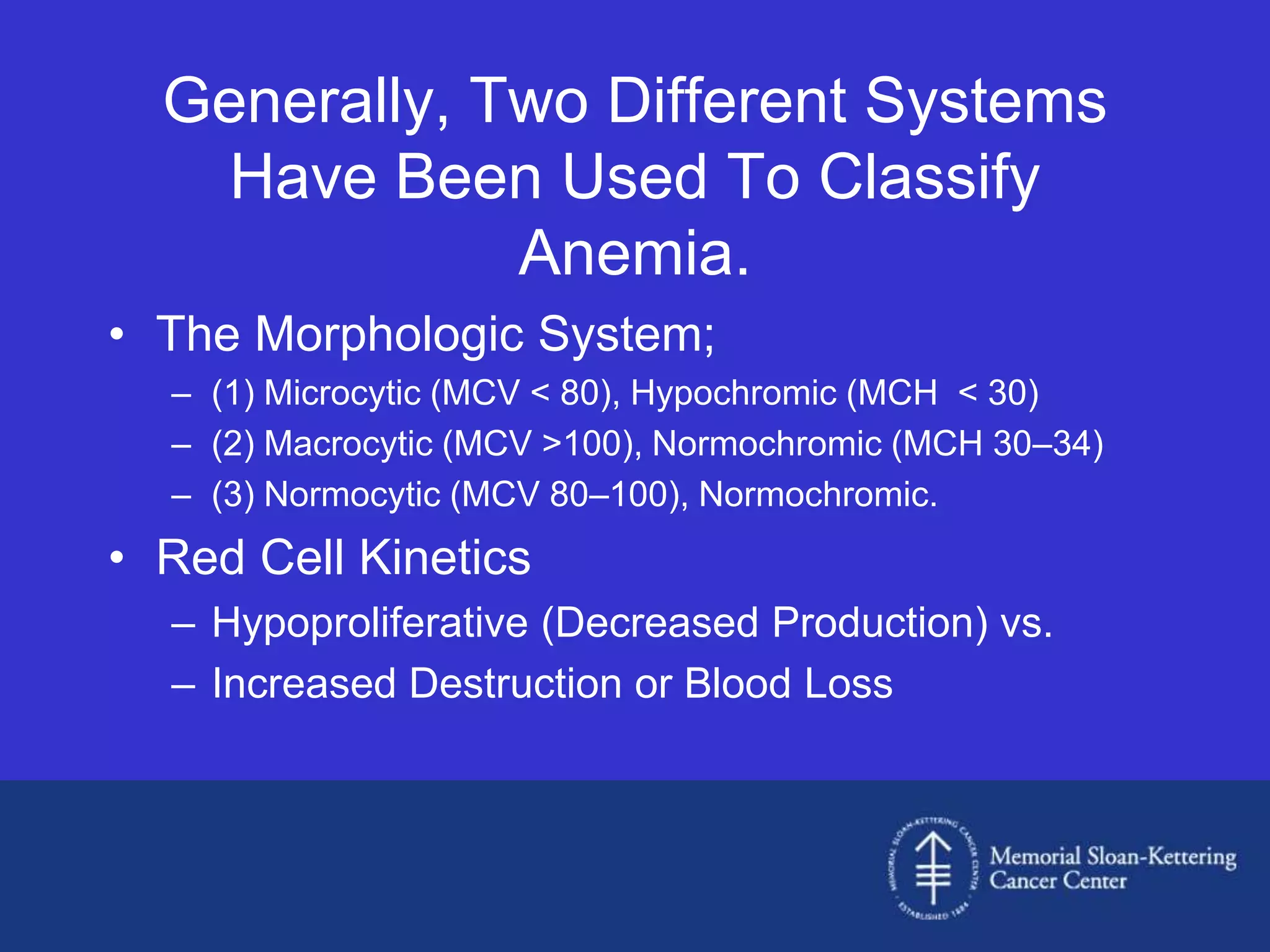 approach to the diagnosis of anemia | PPTX | Blood Disorders | Diseases ...